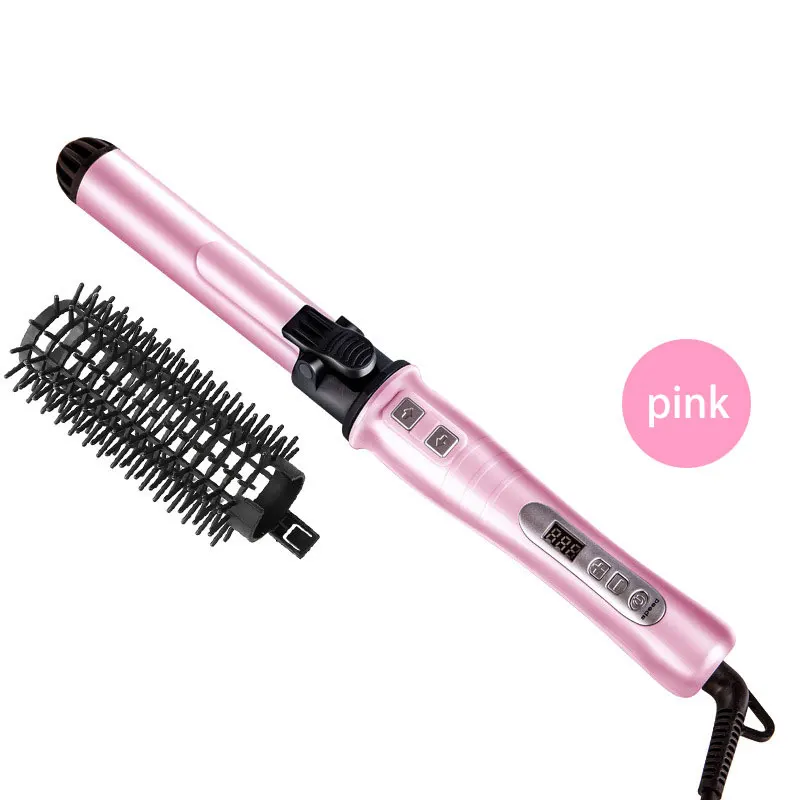 Rotating Curling Iron Professional Dual Voltage Tourmaline Ceramic Hair ...