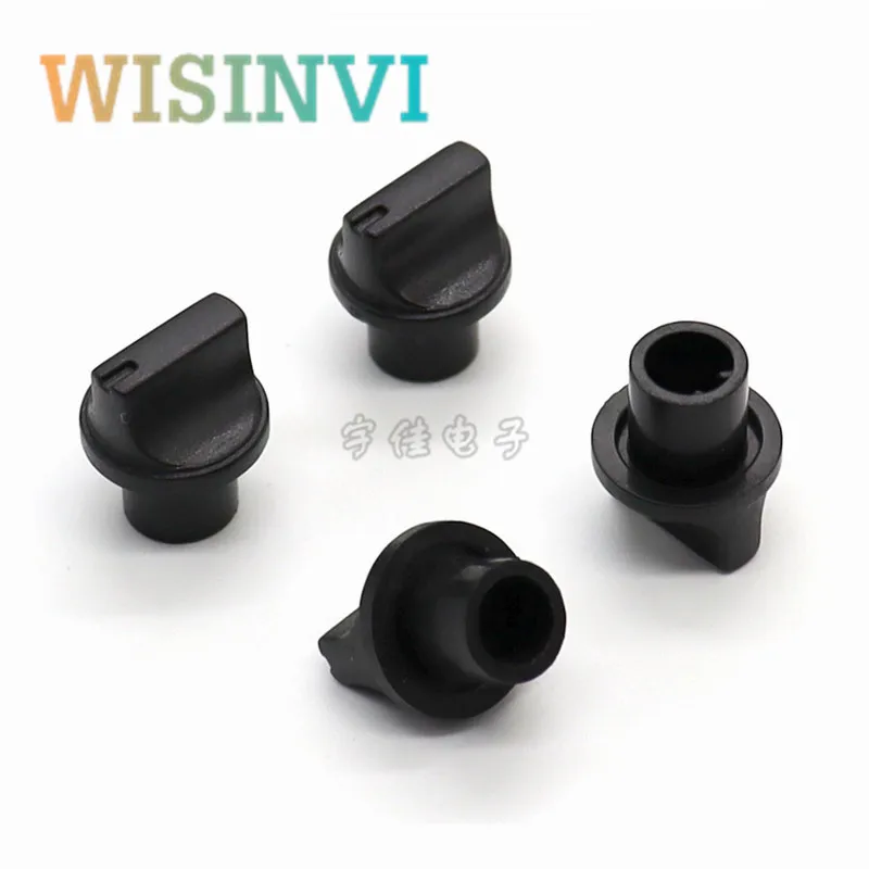 10 Pieces Plastic Half Shaft Knob Diameter 13mm Height 15.8mm ...