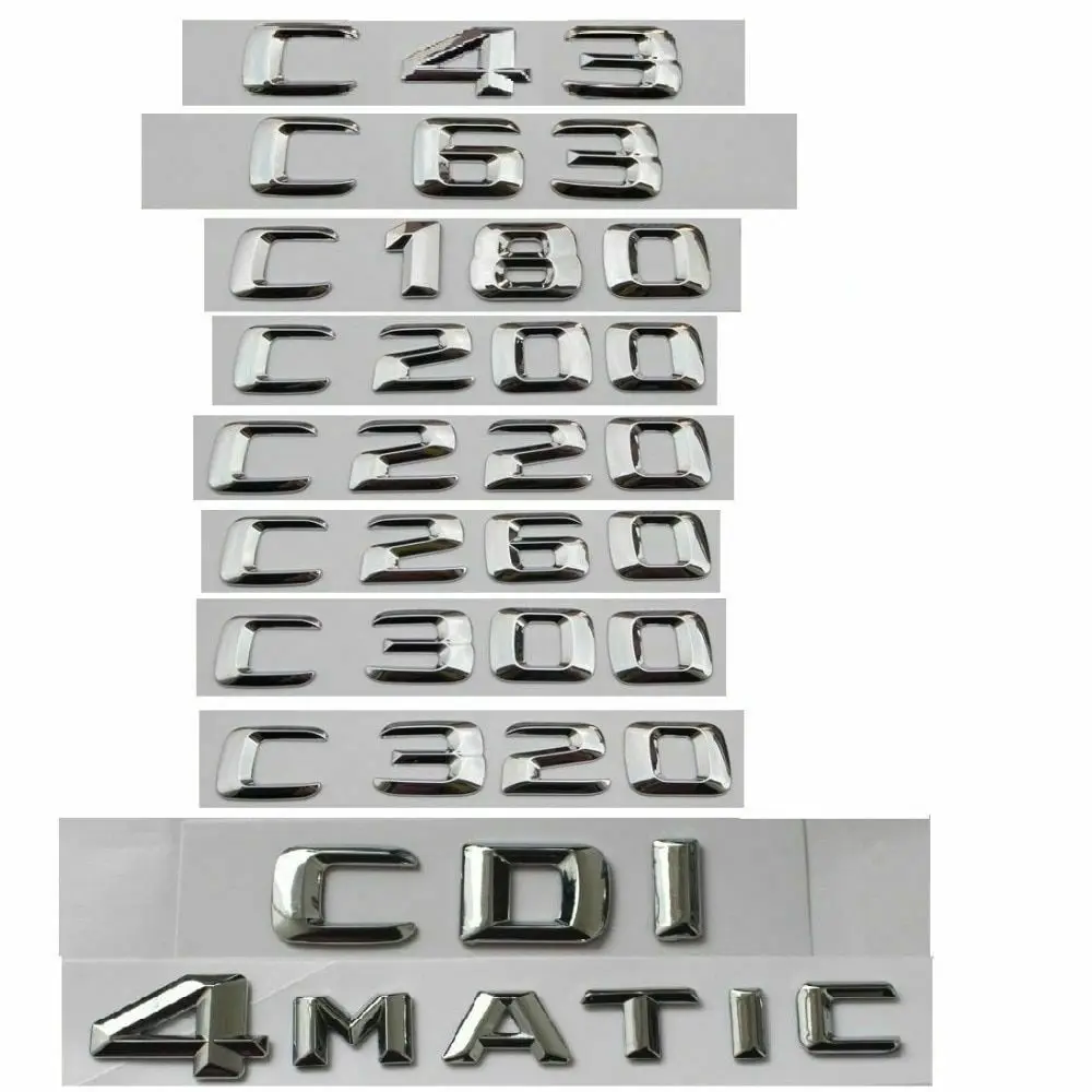 4matic-CDI-Chrome-Plated-Letter-Logo-Suitable-for-Mercedes-Benz-A-B-C ...