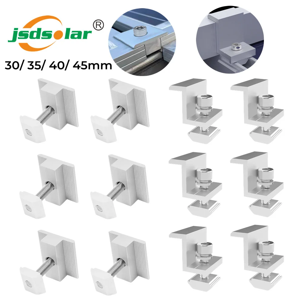 Solar-Panel-Mounting-Fixing-Clamp-Adjustable-Z-Bracket-Metal-End-Mid ...