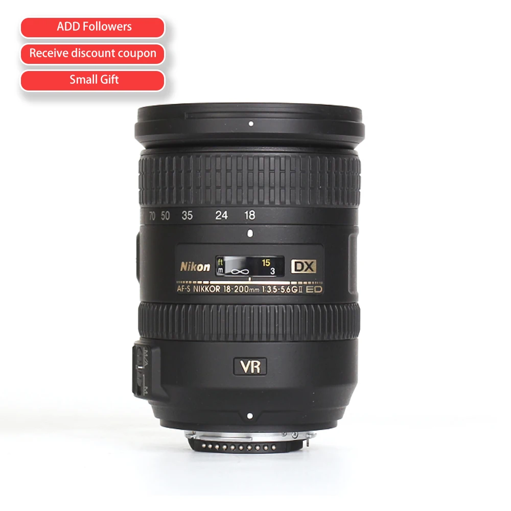 Nikon 18-200mm f/3.5-5.6G AF-S ED VR II Nikkor Telephoto Zoom Lens for Nikon DX-Format Digital ...