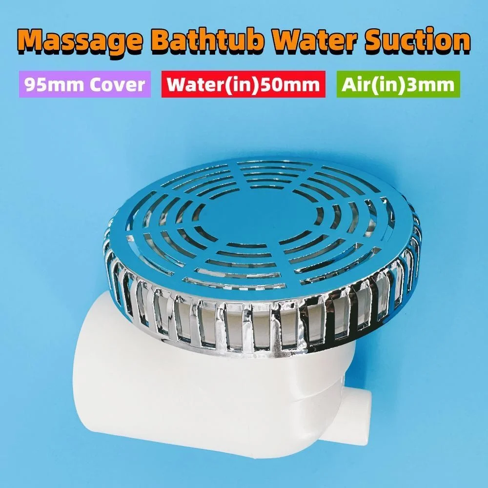 50mm-Water-95mm-Cover-Flat-Mesh-Bathtub-Water-Suction-Chromed-ABS-Cover ...