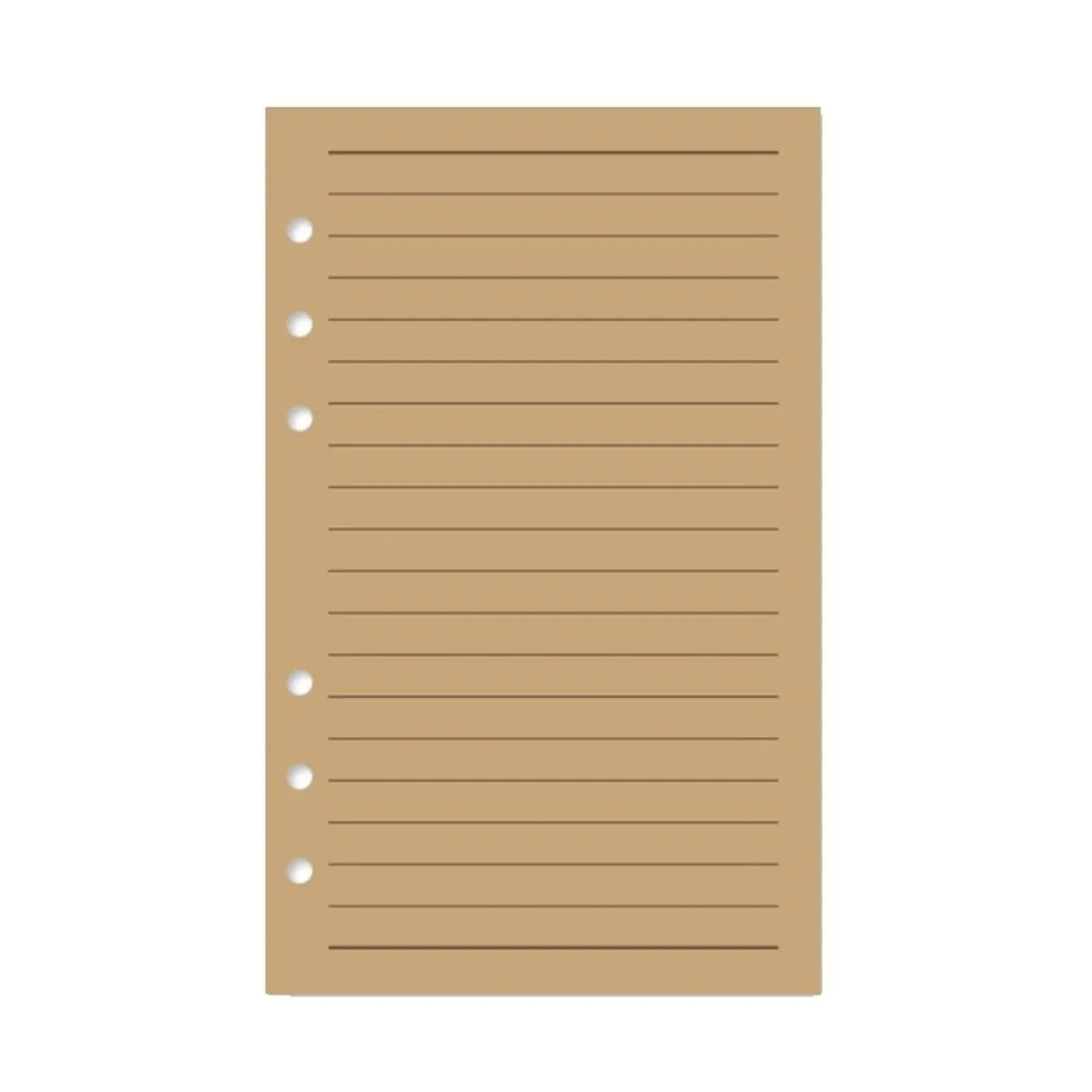 80Sheets A5 A6 A7 Loose Leaf Refill Paper Liner Grid Lattice 6 Hole ...