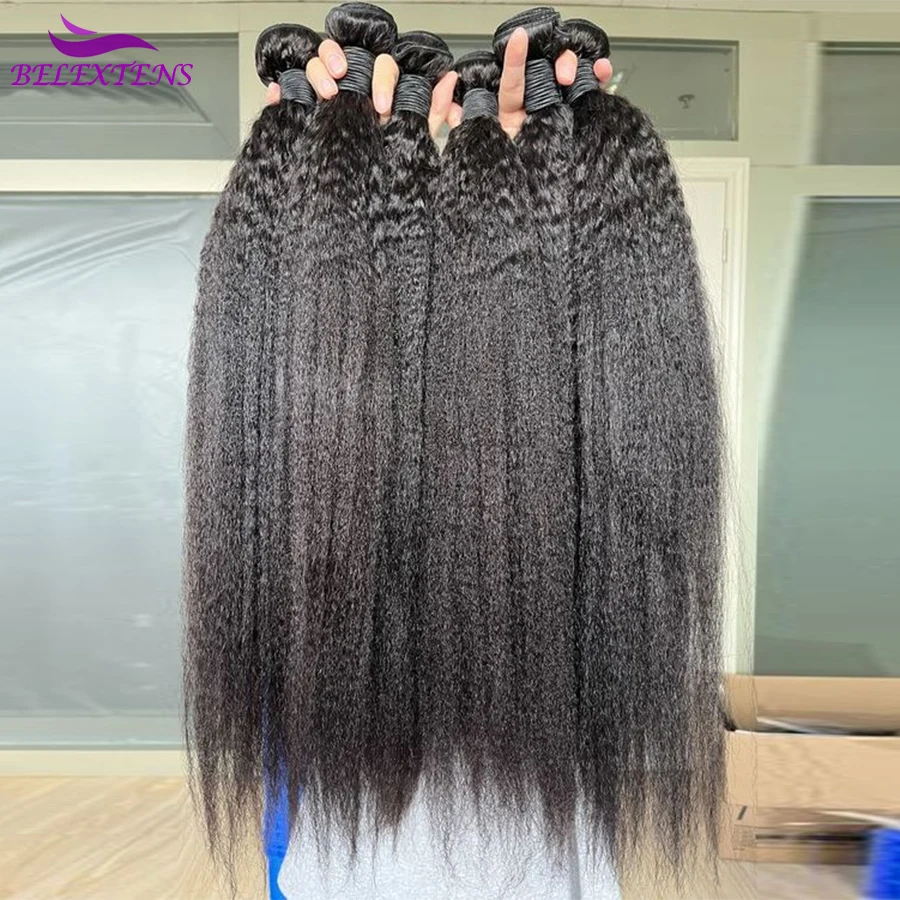 Mèches Brésiliennes Naturelles Crépues et Lisses pour Femme, Extensions ...
