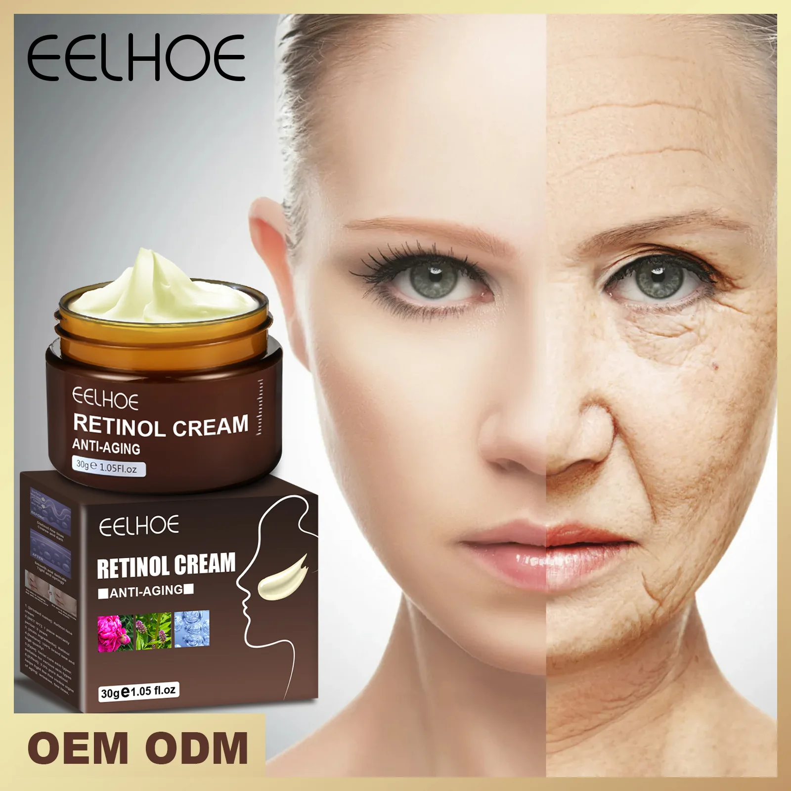 Eelhoe Retinol Anti Aging Face Cream Remove Wrinkle Firming Lifting Whitening Brightening ...