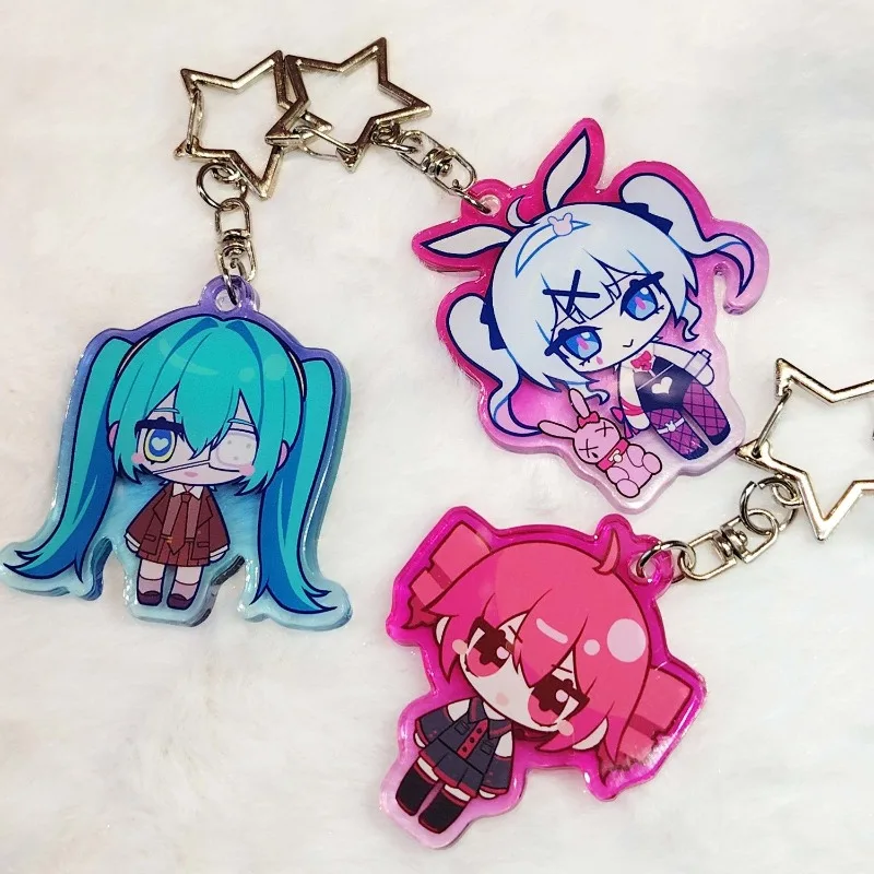 Kasane Teto Anime Keychain Women Miku Key Chain Bags Keyring Men ...