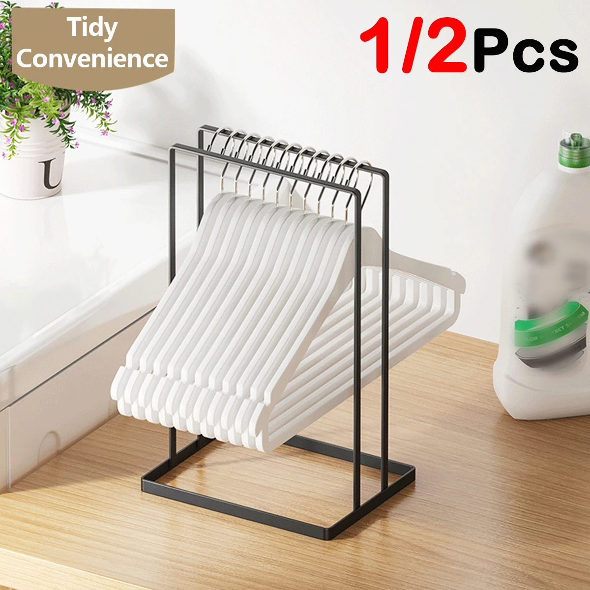 1-2Pcs-Hanger-Stacker-Organizer-Large-Capacity-Iron-Detachable-Space ...