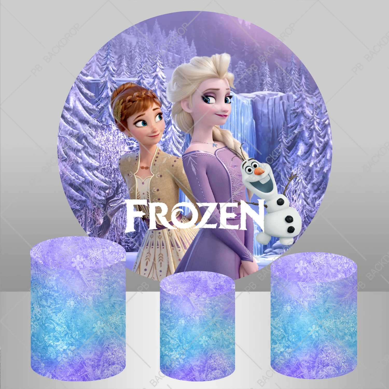 Fondos de círculo redondo de invierno de Frozen, cubiertas de cilindro ...