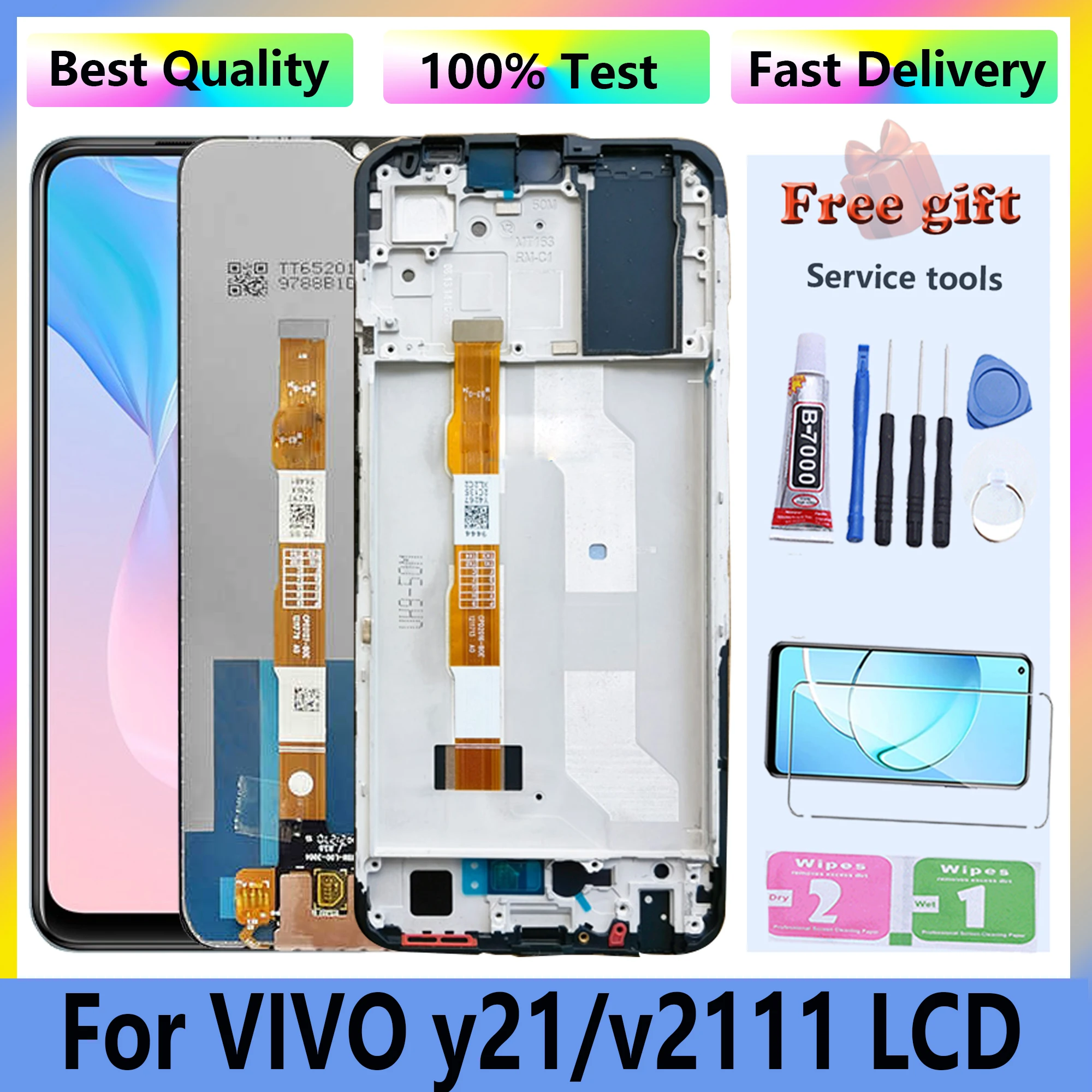 Original-For-Vivo-Y21-Mobile-Phone-Repair-Parts-LCD-Display-V2111-Full ...