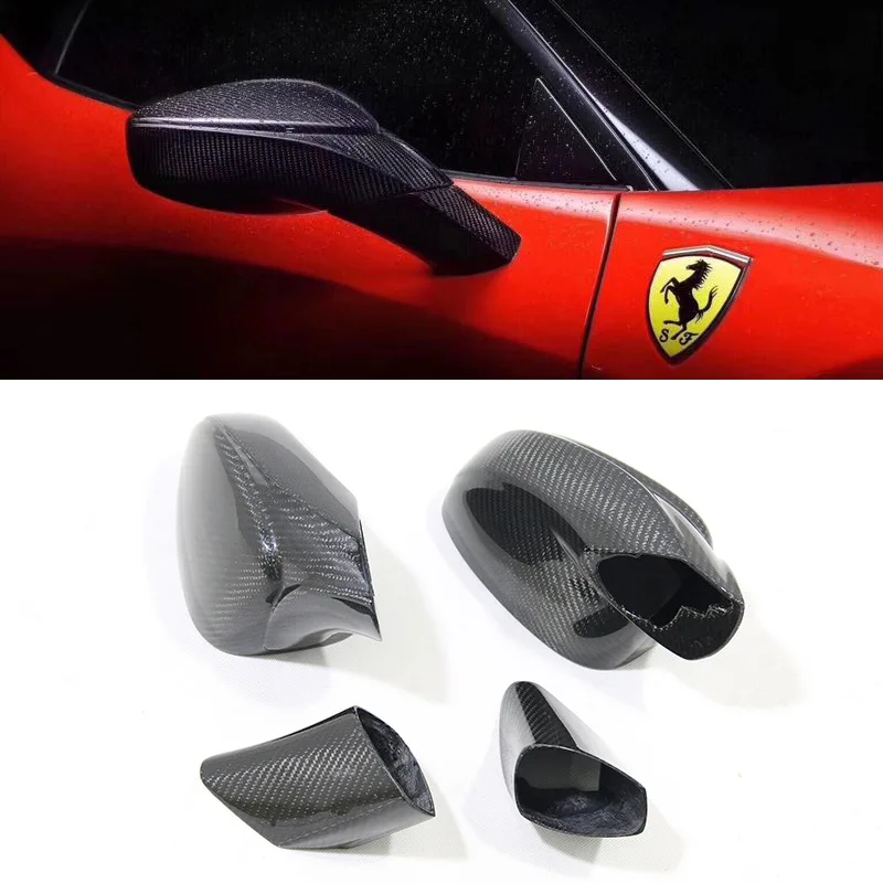Rear-View-Side-Mirror-Cover-for-Ferrari-F458-Real-Carbon-Fiber-Modified ...