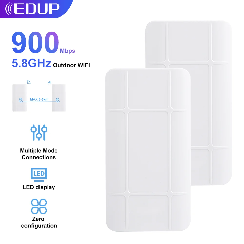 EDUP Wireless Bridge Router 5.8Ghz Longo Alcance Wifi Repetidor Ao ar ...
