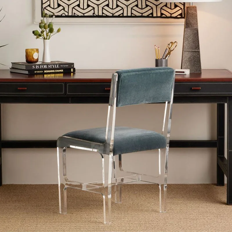 Transparent-Acrylic-Single-Dining-Chair-Ins-Style-Design-Back-Chair ...