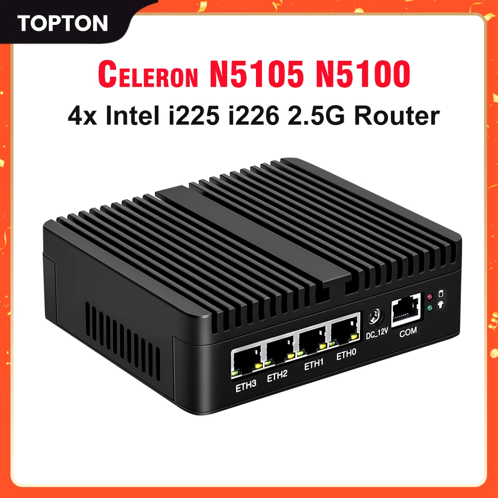 Pfsense Firewall N5105 Router 4x Intel I225-v B3 2.5g Lan 2xddr4 Nvme ...