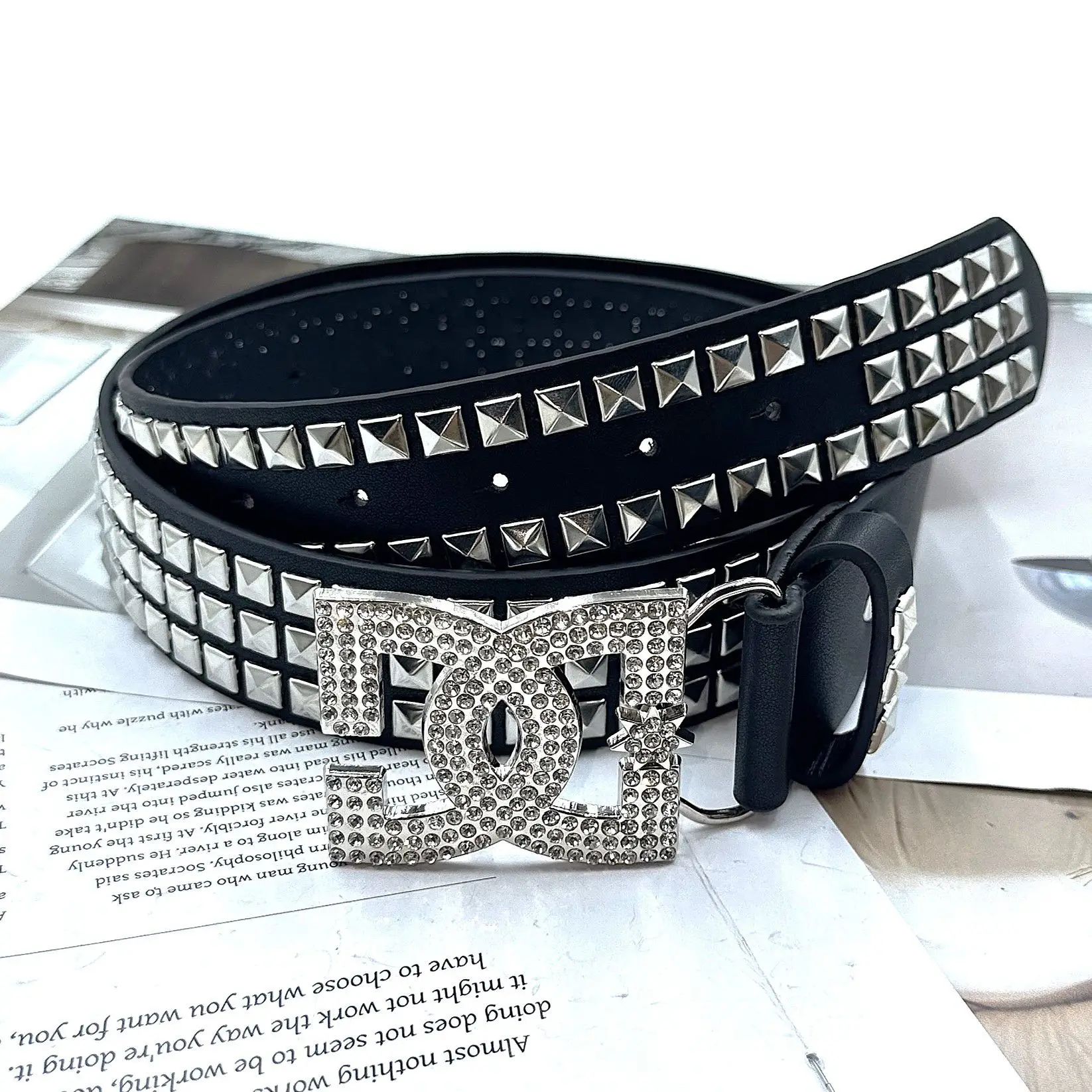 New 2026 YK2 luxury·hot girl women's rhinestone belt unique punk ...