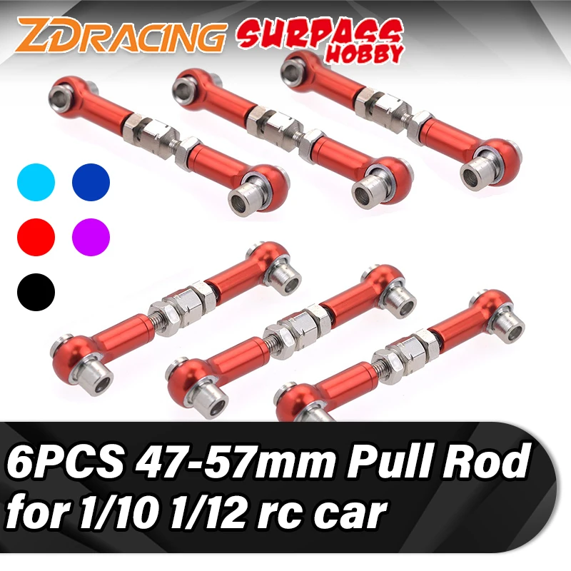 Surpass Hobby Zd Racing 6pcs Aluminium Alloy Servo Pull Rod Linkage for ...