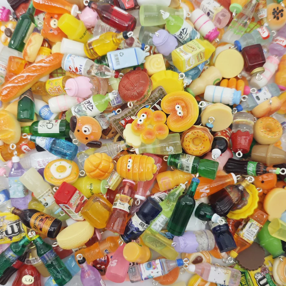 Mixed-30g-Random-Styles-Colorful-Resin-Cute-Imitation-Food-Bottle ...