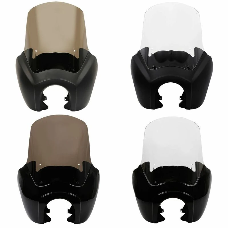 Motorcycle Front Fairing 15'' Windshield For Harley Dyna Super Wide ...