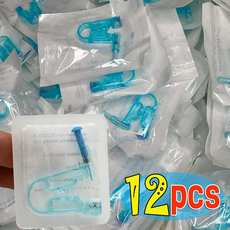 2-12Pcs-set-Ear-Piercing-Gun-Disposable-Disinfect-Safety-Earring ...