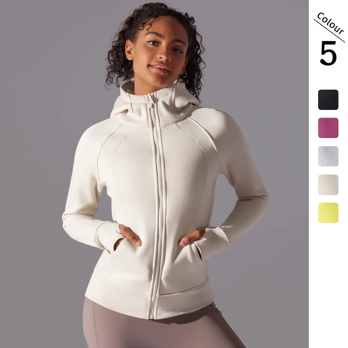 New-solid-color-outdoor-leisure-outer-wear-yoga-training-fitness-jacket ...