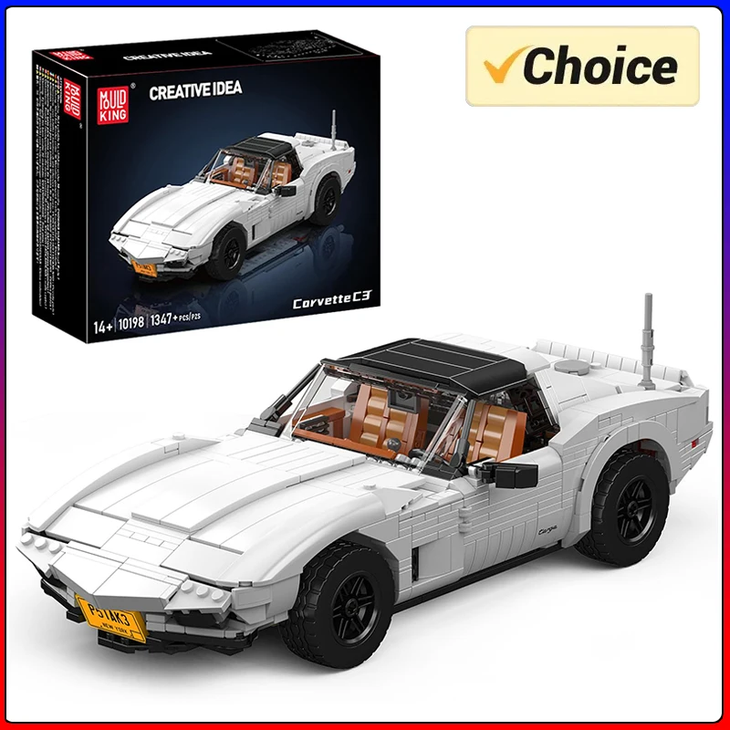 Mould King 10198 The C3 Sport Racing Car Building Block Technical Car ...