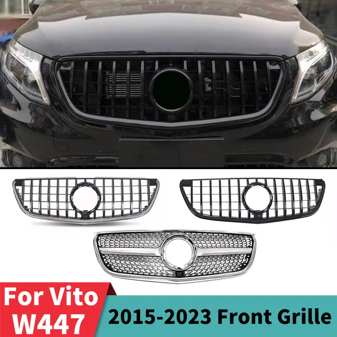 Diamond-GT-Style-Front-Inlet-Grille-Bumper-Grill-Grid-For-Mercedes-Benz ...
