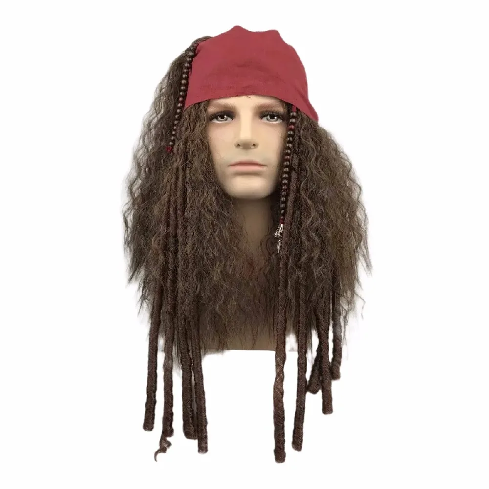 Pirate-Wig-Cosplay-Jack-Sparrow-Captain-Wigs-and-Complete-Accessories ...