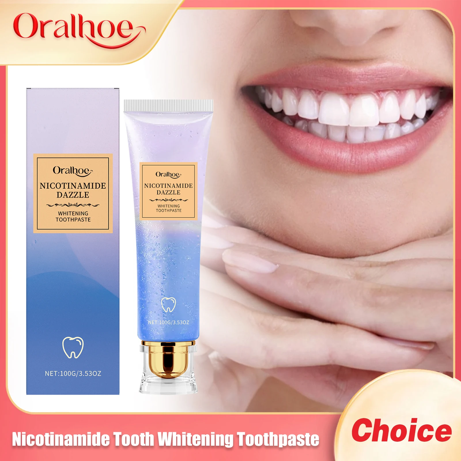 Oralhoe Nicotinamide Tooth Whitening Toothpaste Freshing Breath Deep ...