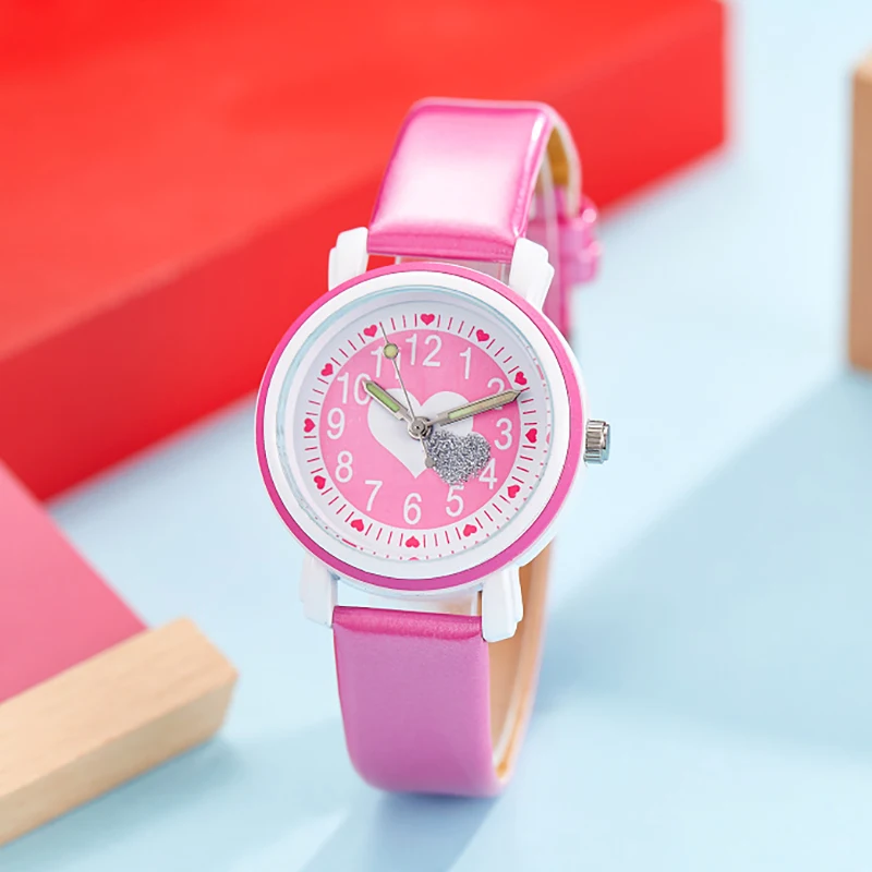 Cute stylish children's kids girls's digital watches girls Glitter love ...