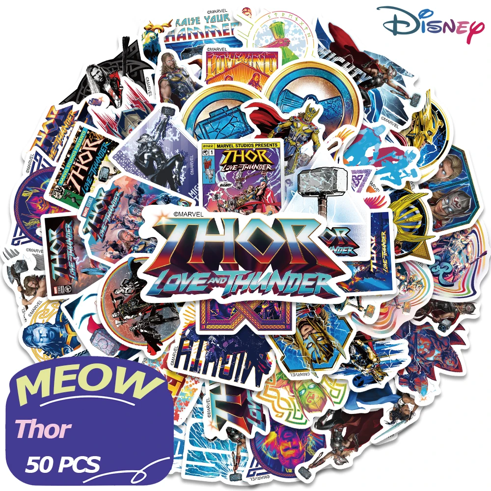 50PCS-Disney-Thor-Superhero-Marvel-Stickers-Avenger-Skateboard-Guitar ...