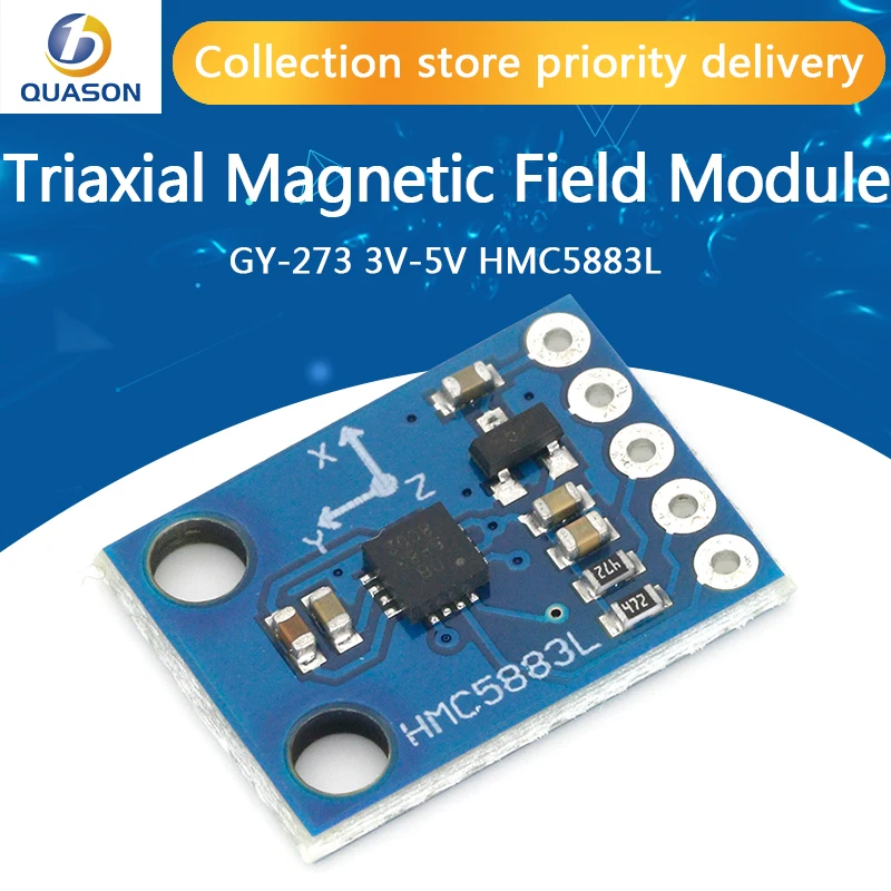 GY 273 3V 5V HMC5883L Triple Axis Compass Magnetometer Sensor Module Three Axis Magnetic Field ...