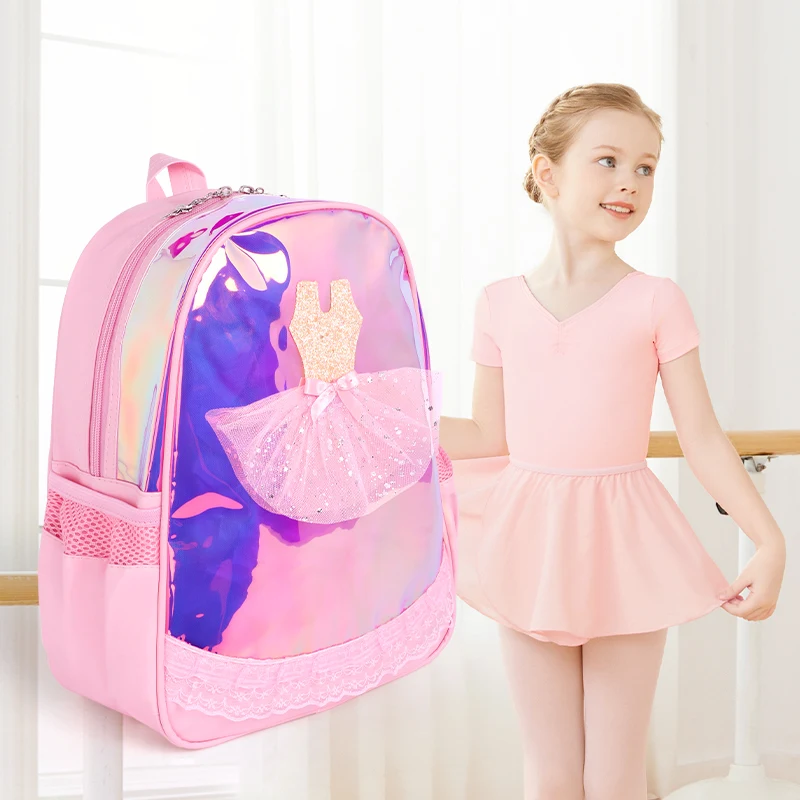 Ballet Bag for Girls Ballerina Dance Bag For Kids Pink Dancing Backpack ...