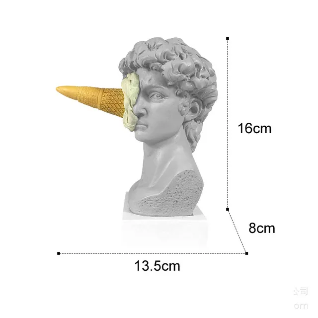 Mythology Figure Ice Cream David Statue Myth Character Resin Ornaments ...