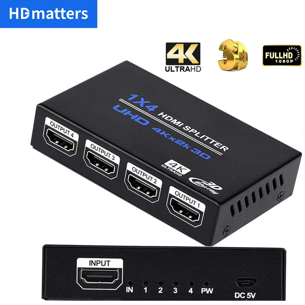 4K-HDMI-Splitter-1-in-4-out-HDMI-4K-Splitter-1-in-2-out-Simultaniously ...