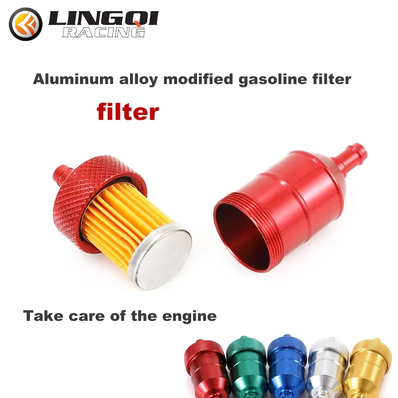 LINGQI Modified Aluminum Alloy Sheel Oil Filter Fit For Dirt Pit Bike ...