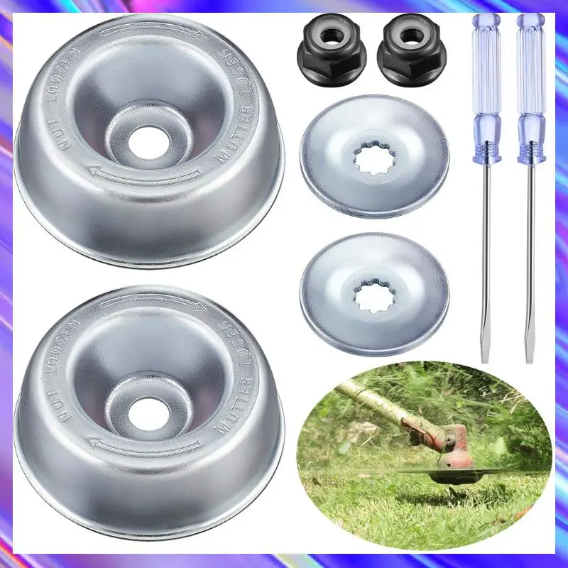 8pcs Weed Grass Blade Adapter Include Thrust Washer Rider Plate Collar ...