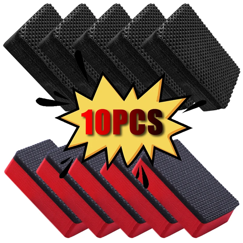 10pcs-set-Universal-Car-Cleaning-Sponge-Black-Clay-Bar-Pad-Waxing ...