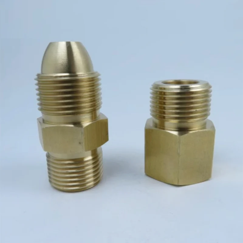 CGA580 to G5/8 cylinder adapter, external thread interface, helium ...