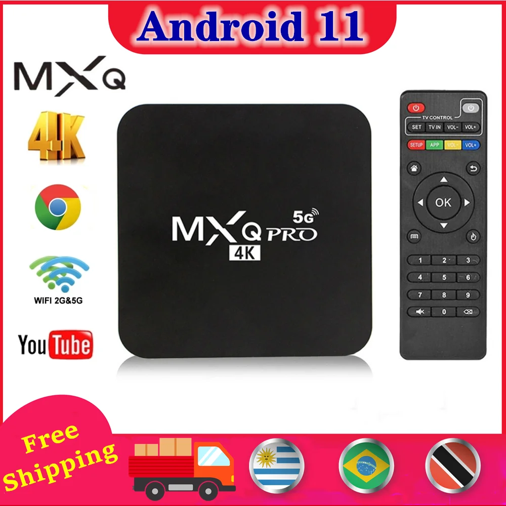 MXQ PRO TV BOX Android 11.0 S905L 2.4G&5G WiFi 8GB RAM 128GB ROM ...