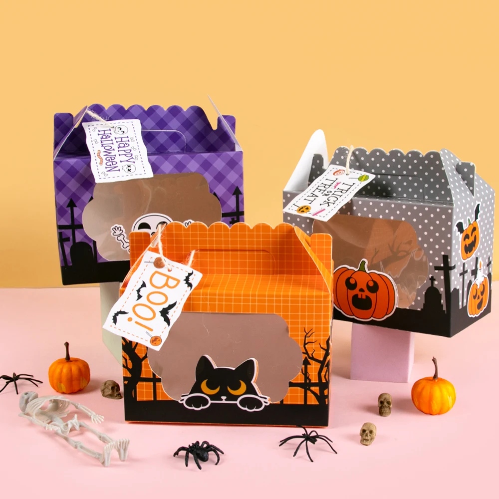 4pcs-Halloween-Kraft-Paper-Treat-Boxes-with-Clear-Window-gift-tags ...