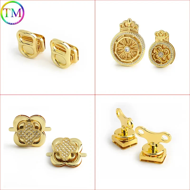 K-Gold-Fashion-Durable-Metal-Twist-Lock-Push-Turn-Lock-Clasp-Closure ...