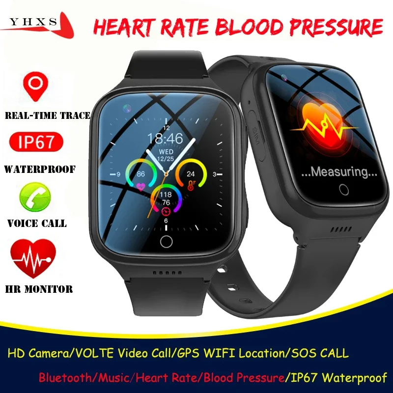 Smart-4G-Video-Call-Watch-Elderly-Old-Parents-Heart-Rate-Blood-Pressure ...