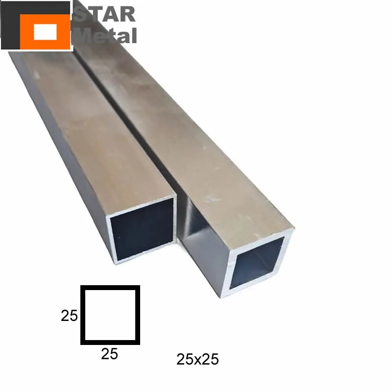 Aluminum square tube square pipe 6063 T5 is widely used 25x25 ...