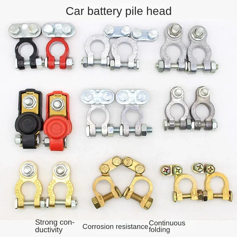 2-Pieces-Car-Battery-Chuck-Batteries-Pile-Head-Terminal-Clamp-Terminals ...