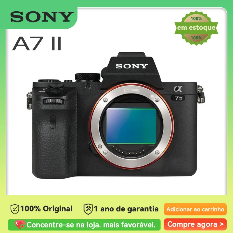 Sony-Câmera Mirrorless Full Frame, Câmera Digital Compacta Profissional para Fotografia, 24.2MP ...