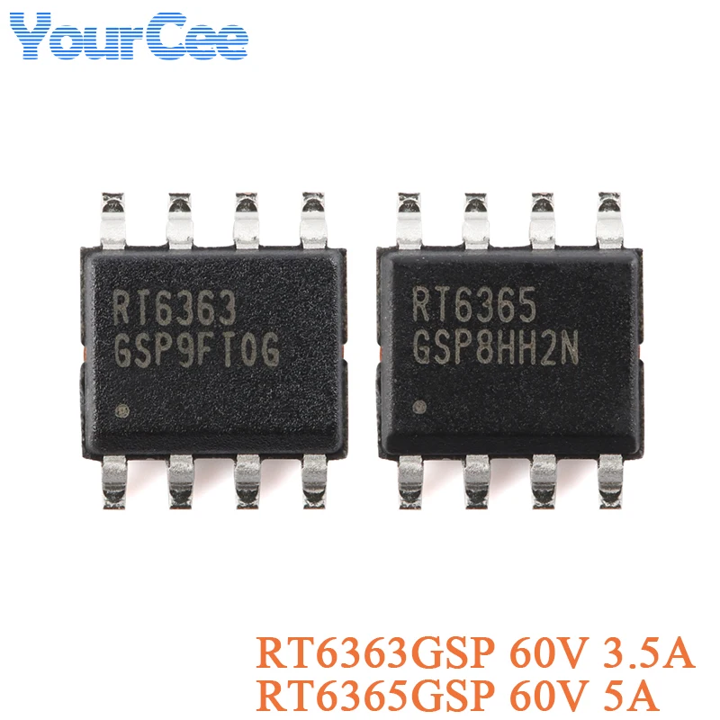 2pcs-RT6363-RT6363GSP-3-5A-RT6365-RT6365GSP-5A-SOP-8-60V-Asynchronous ...
