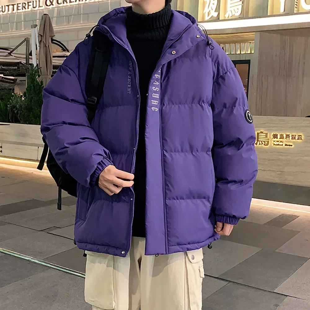 Purple-Puffer-Jacket-Men-Winter-Jackets-Thicken-Warm-Streetwear-Cotton ...