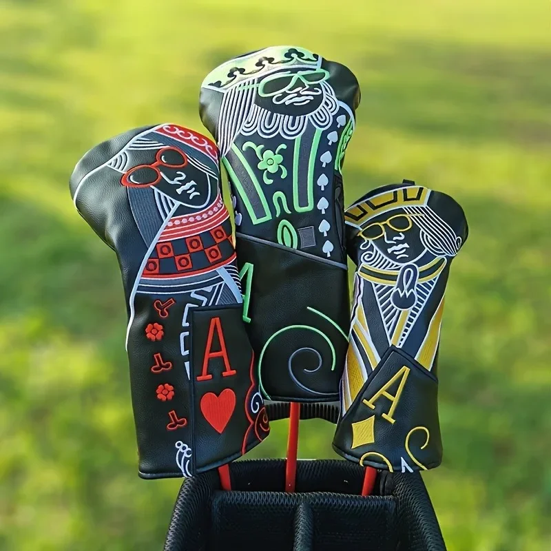Embroidered-Golf-Club-Head-Covers-For-Hybrid-Driver-Fairway-Wood-Covers ...