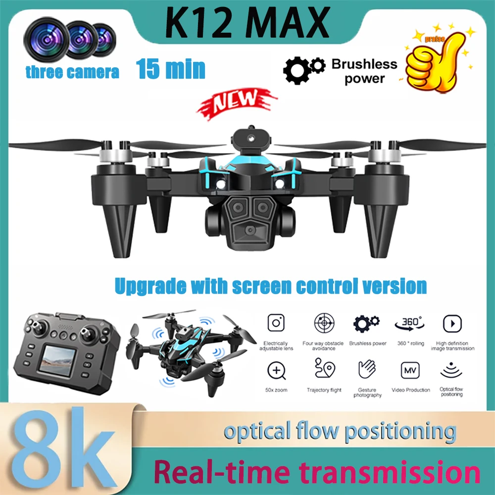 2024-New-K12-Max-Professional-Drone-with-Screen-Remote-Control-360-Obstacle-Avoidance-Brushless ...