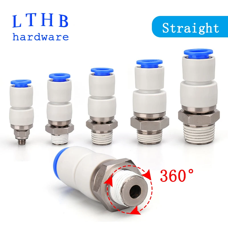 360-Rotary-Connectors-Pneumatic-Air-Fitting-Swivel-Joint-High-Speed ...