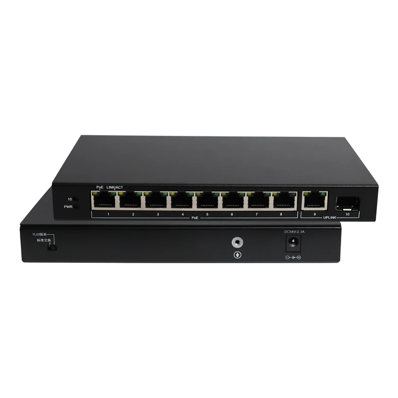 PUSR-10-Port-Gigabit-PoE-Switch-with-8-PoE-1-Gigabit-Ethernet-and-1-SFP ...
